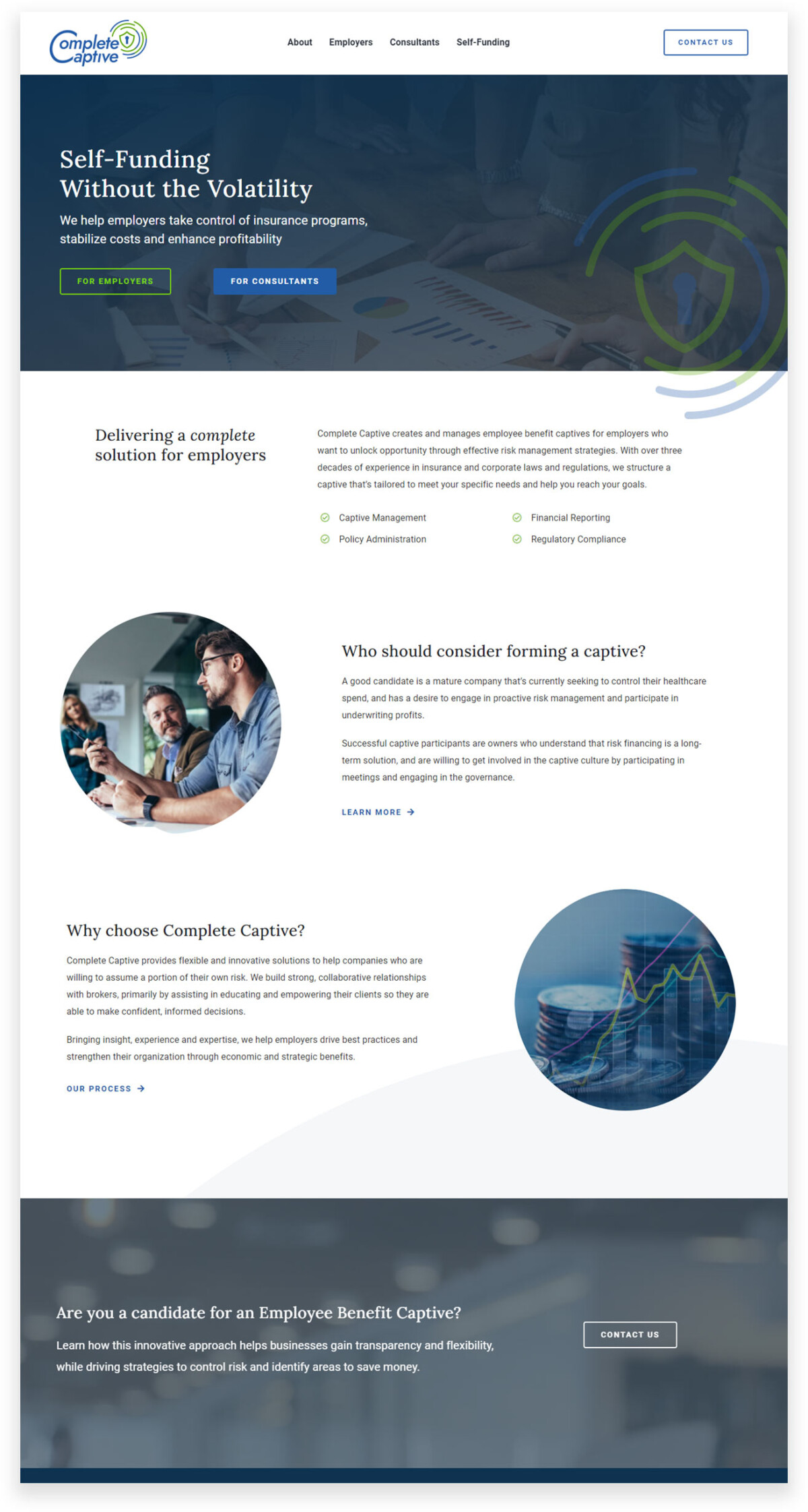 Complete Captive Insurance Web Design • JFW Designs | Web Design & Development